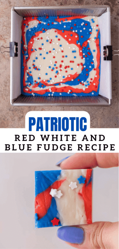 Patriotic Red White and Blue Fudge - Lifestyle of a Foodie