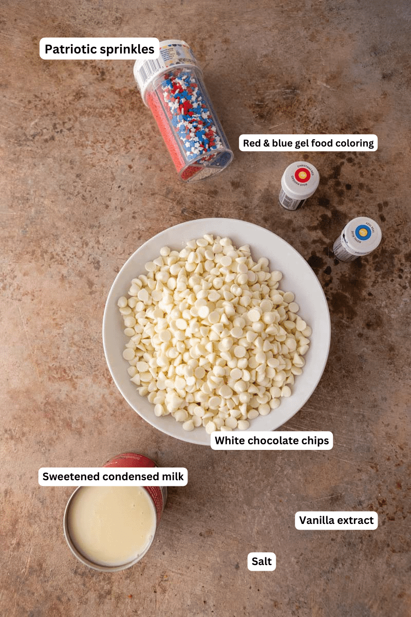 Patriotic Red White and Blue Fudge - Lifestyle of a Foodie