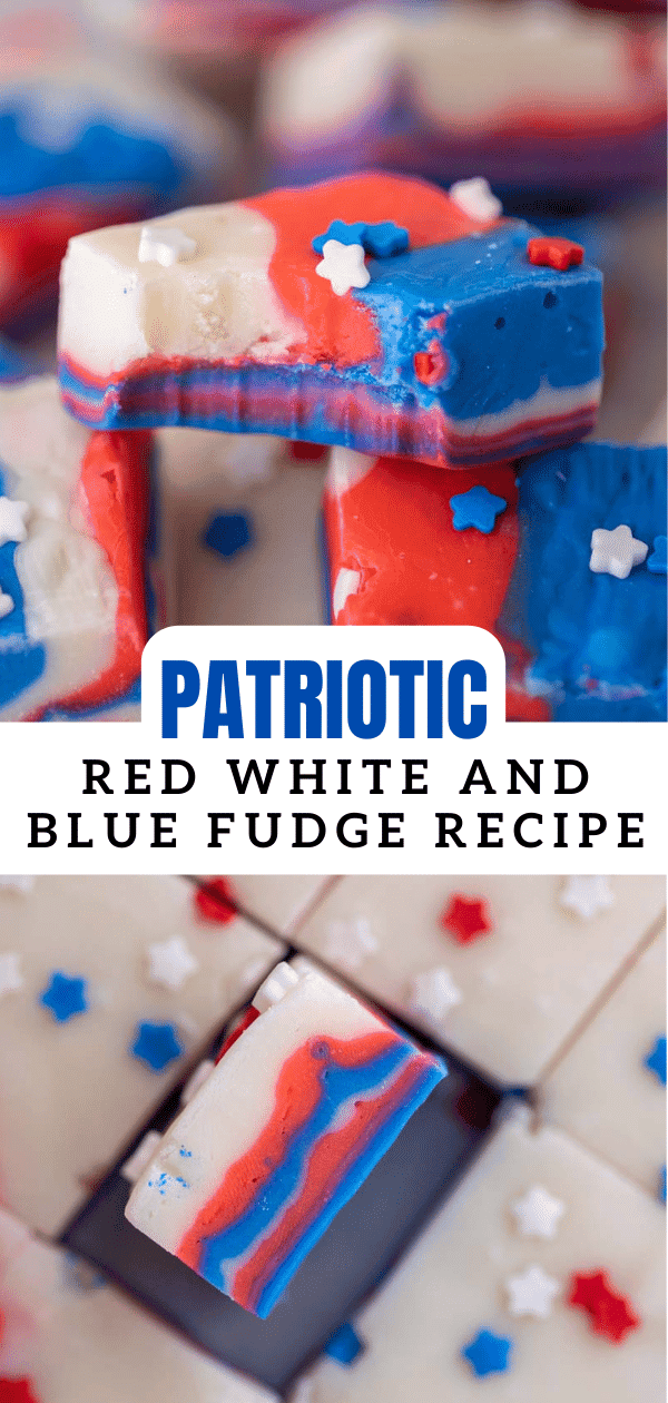 Patriotic Red White and Blue Fudge - Lifestyle of a Foodie