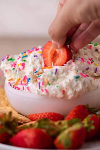 Easy homemade funfetti dip recipe - Dunkaroo dip - Lifestyle of a Foodie