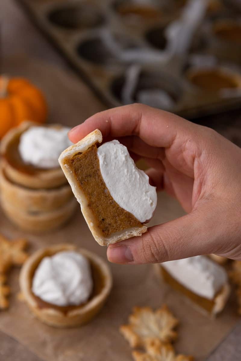 Easy Mini Pumpkin Pies Recipe Made in Muffin Tin - Lifestyle of a Foodie