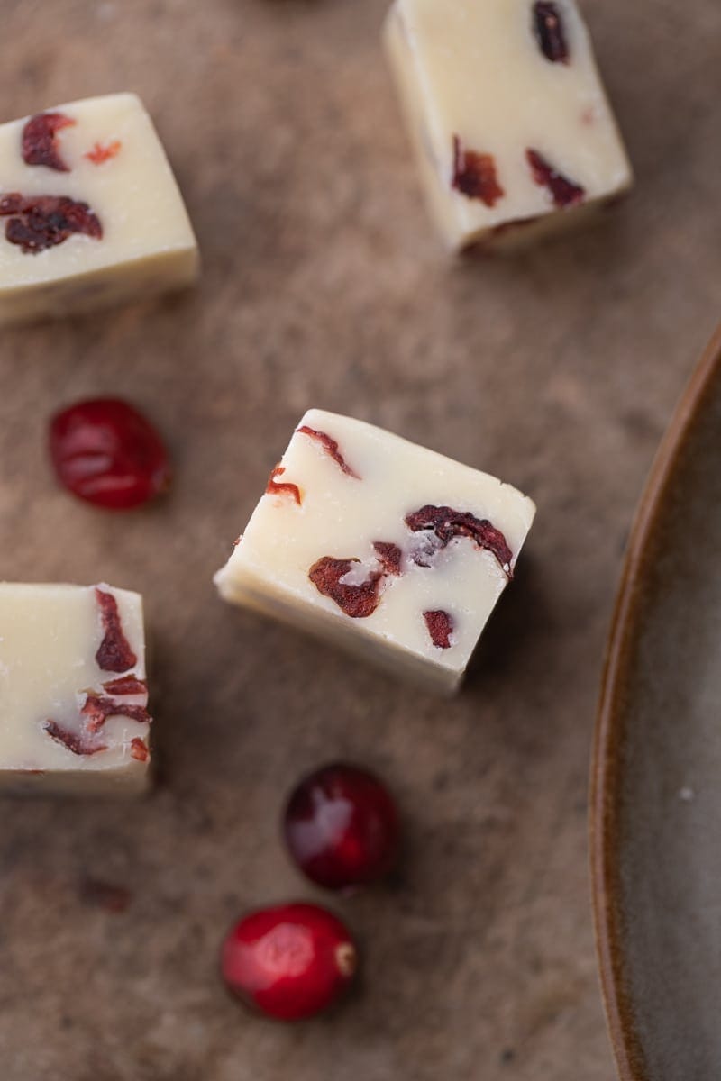 The Best Cranberry White Chocolate Fudge Recipe - Lifestyle of a Foodie
