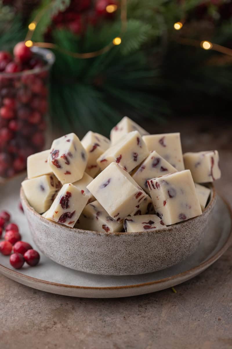 The Best Cranberry White Chocolate Fudge Recipe - Lifestyle of a Foodie