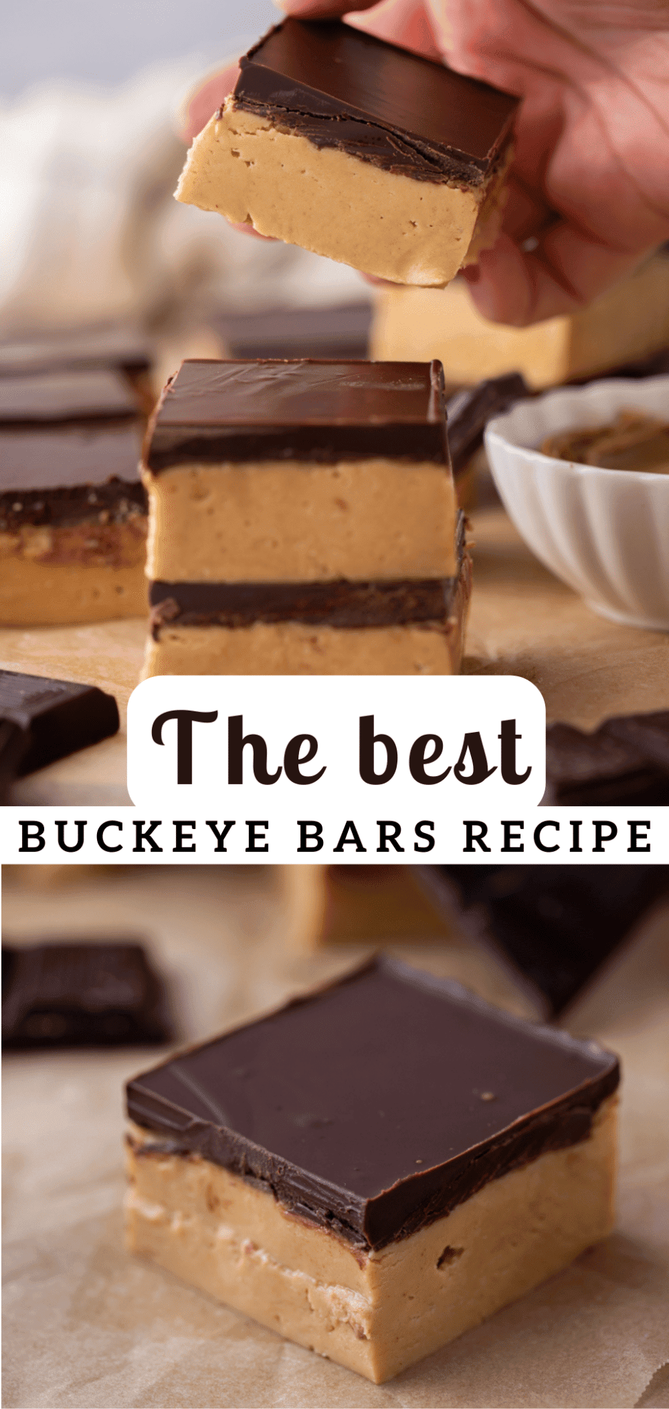 The Best Buckeye Bars Recipe No-Bake - Lifestyle of a Foodie