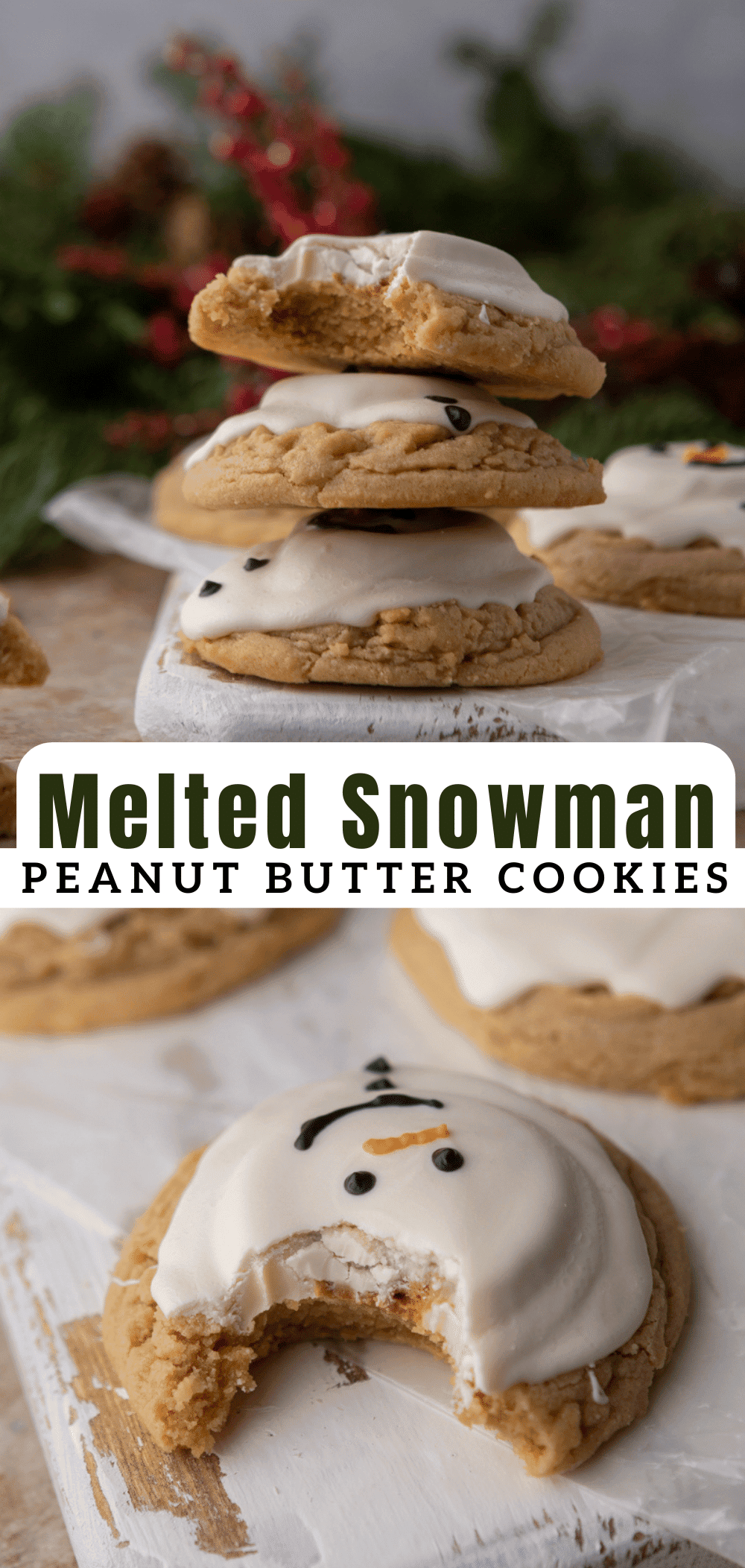 The Best Melted Snowman Peanut Butter Cookies Recipe - Lifestyle of a ...