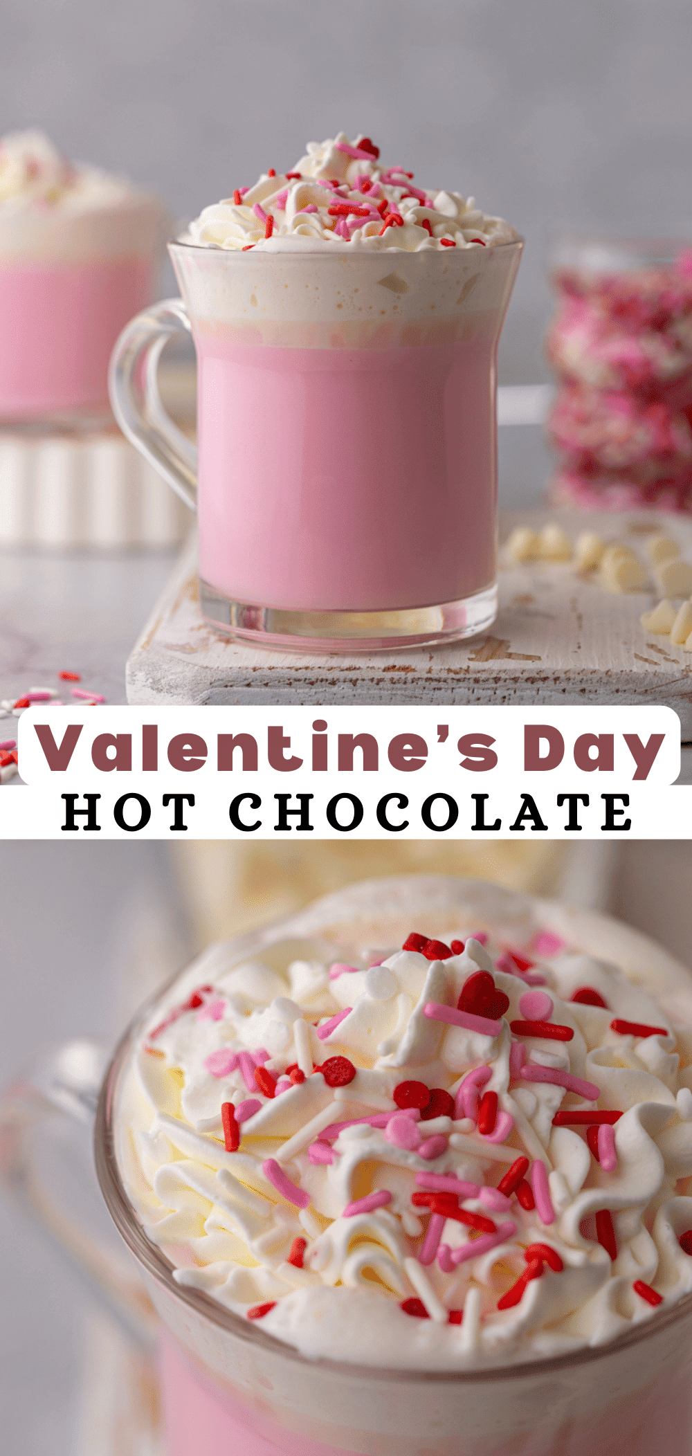 How to Make Valentine’s Day Pink Hot chocolate with White Chocolate ...