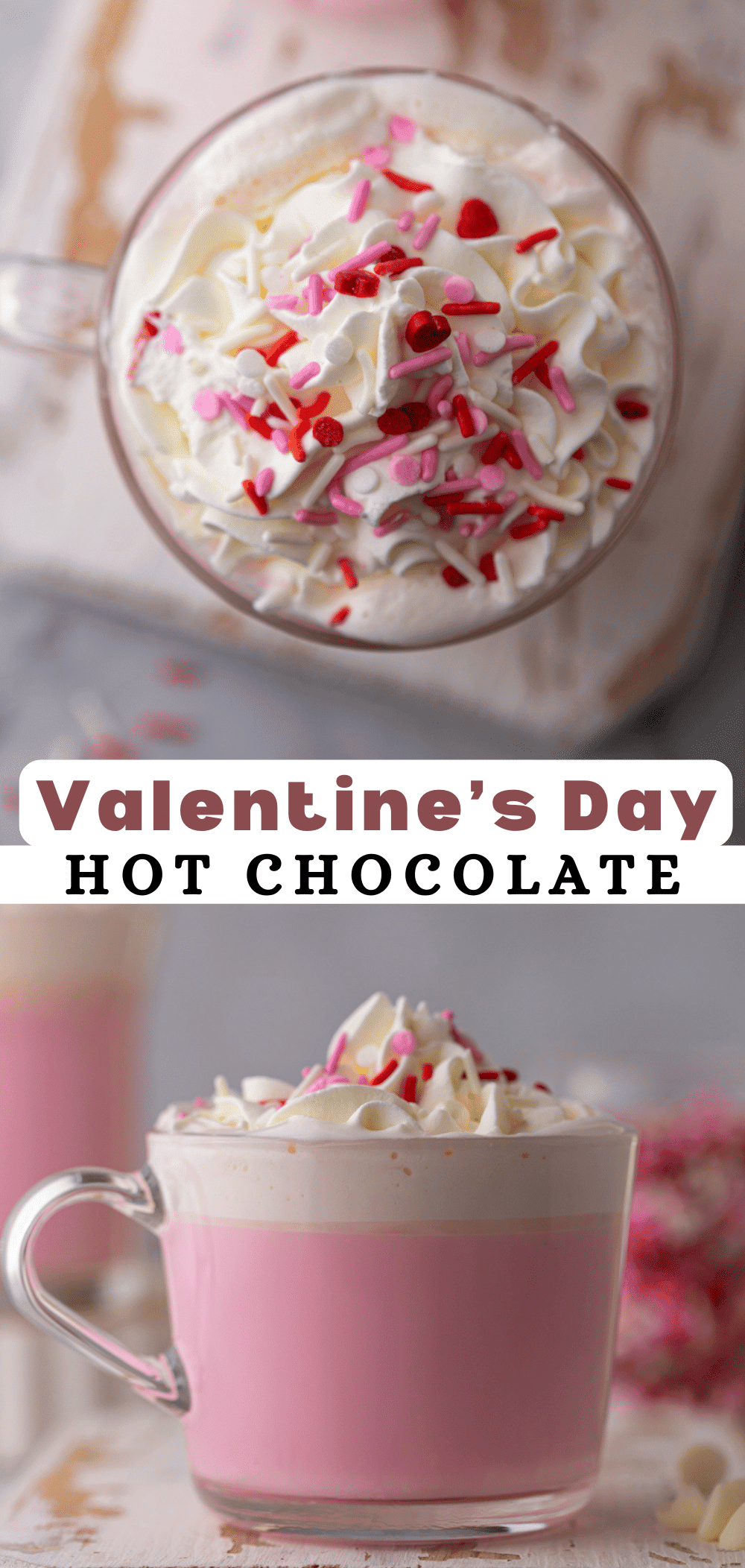 How to Make Valentine’s Day Pink Hot chocolate with White Chocolate ...