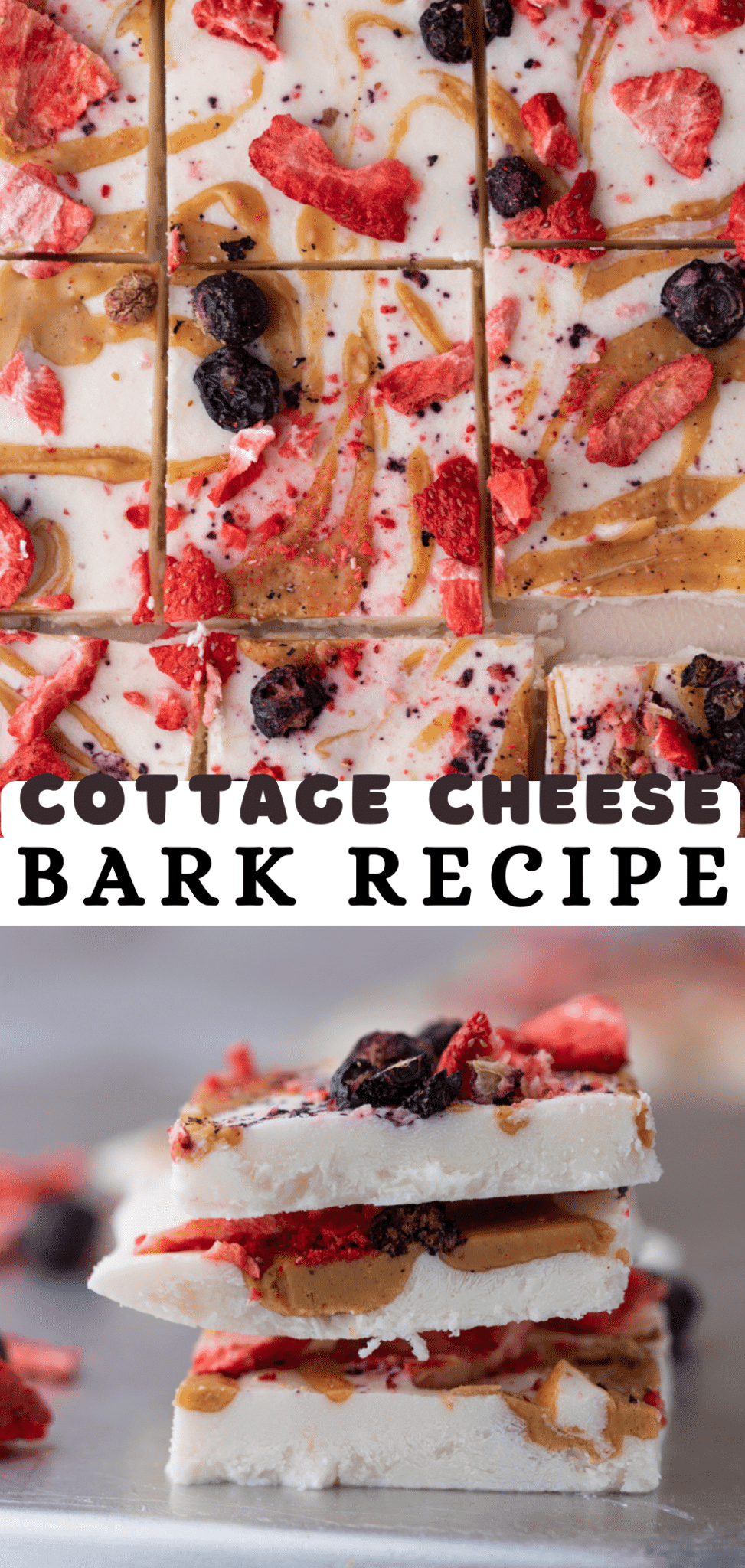 High Protein Frozen Cottage Cheese Bark Recipe - Lifestyle of a Foodie