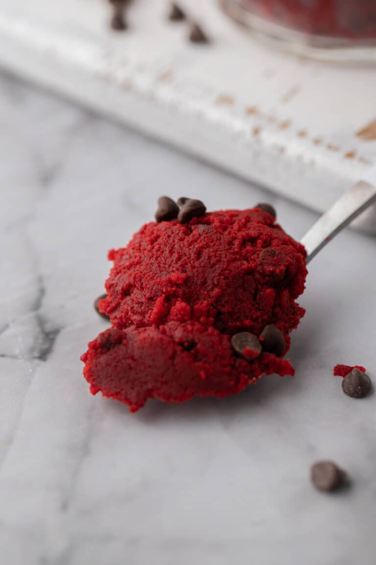 The Best Edible Red Velvet Cookie Dough Recipe - Lifestyle of a Foodie