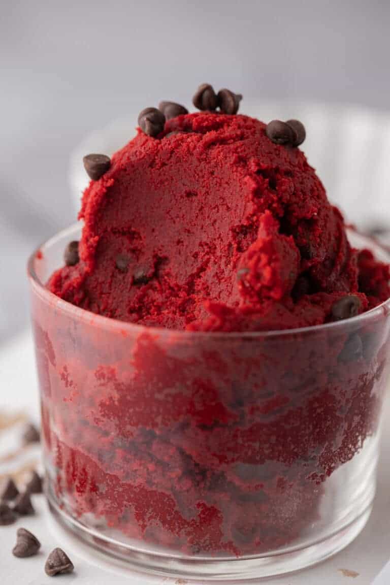 The Best Edible Red Velvet Cookie Dough Recipe - Lifestyle of a Foodie