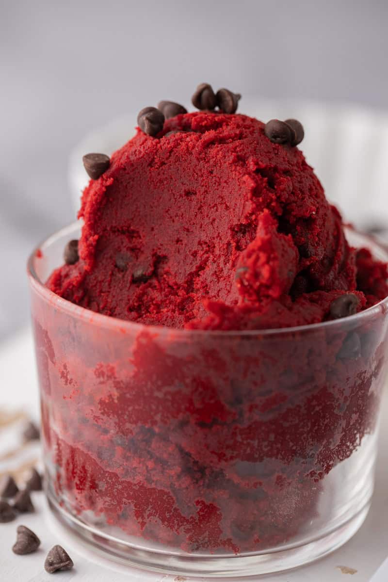 The Best Edible Red Velvet Cookie Dough Recipe - Lifestyle of a Foodie