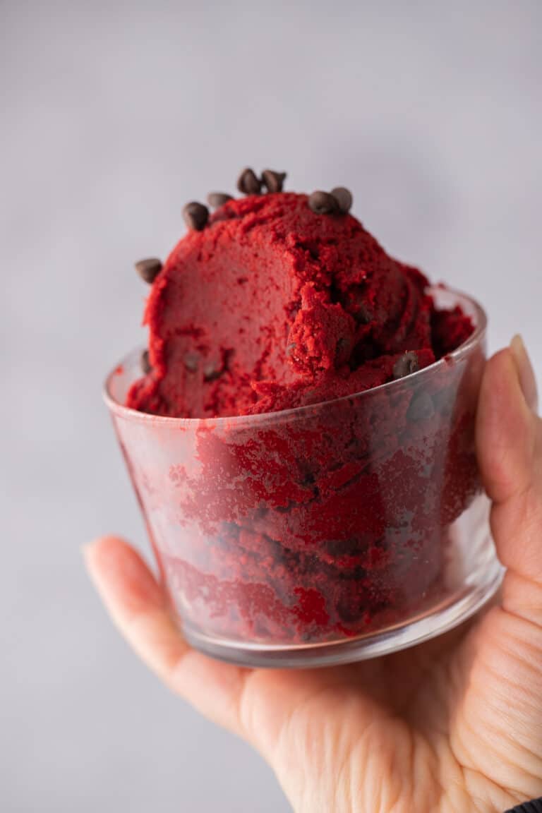The Best Edible Red Velvet Cookie Dough Recipe - Lifestyle of a Foodie
