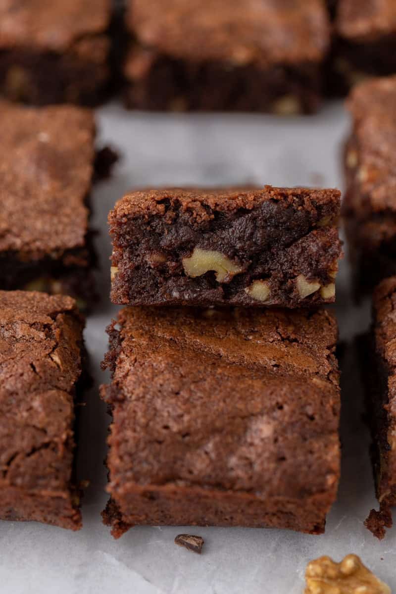 The Best Fudge Walnut Brownies Recipe - Lifestyle of a Foodie