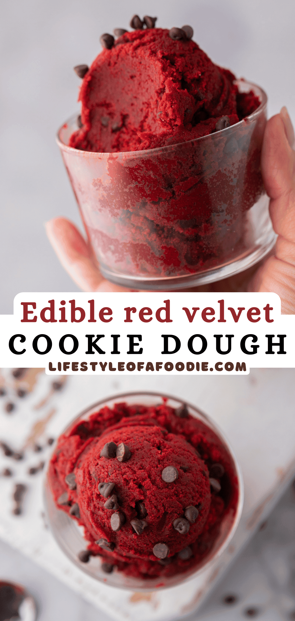 The Best Edible Red Velvet Cookie Dough Recipe - Lifestyle of a Foodie