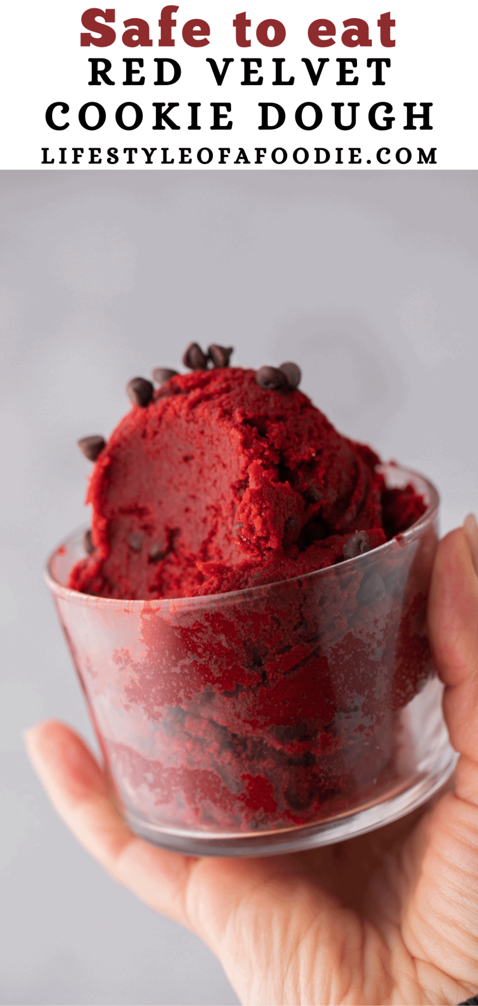 The Best Edible Red Velvet Cookie Dough Recipe - Lifestyle of a Foodie
