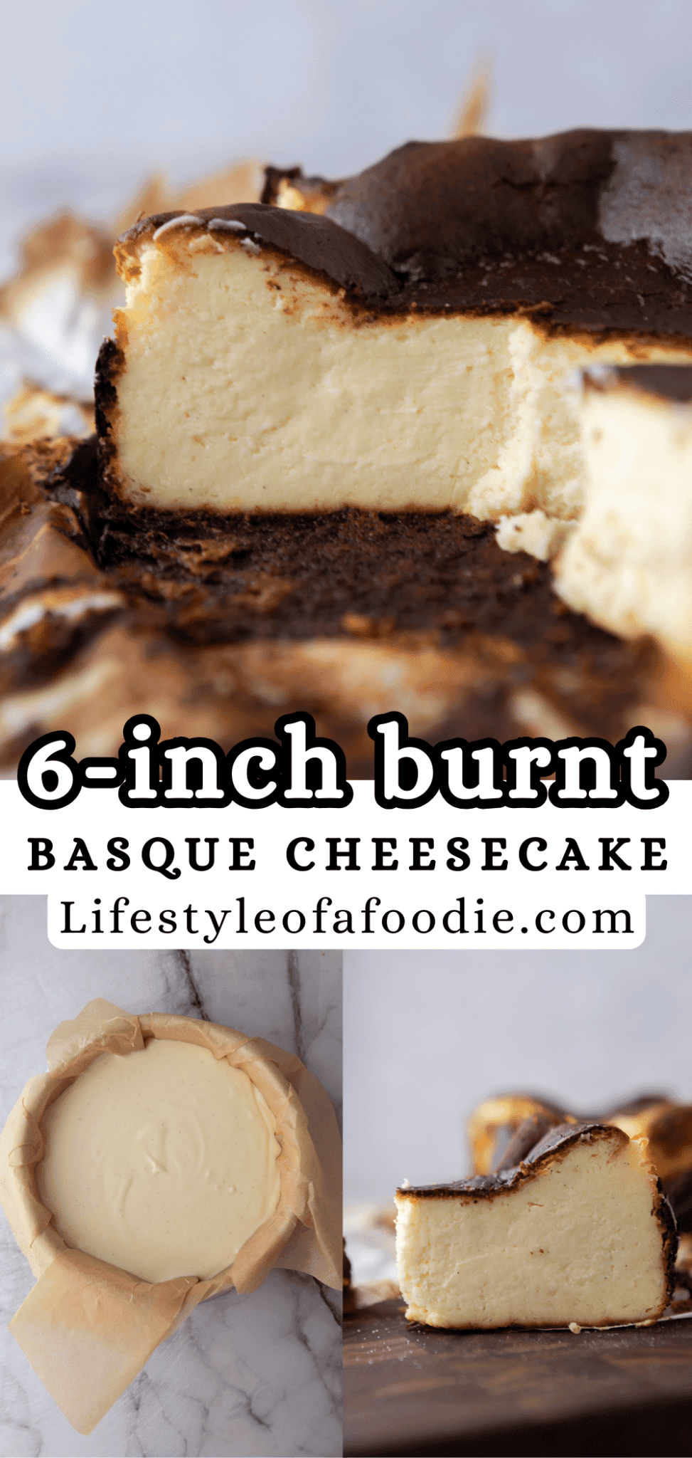 The Best 6-inch Burnt Basque Cheesecake Recipe - Lifestyle of a Foodie