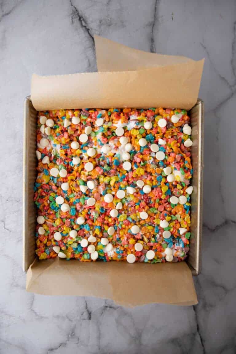 Homemade Easy Fruity Pebble Krispie Treats Recipe - Lifestyle of a Foodie