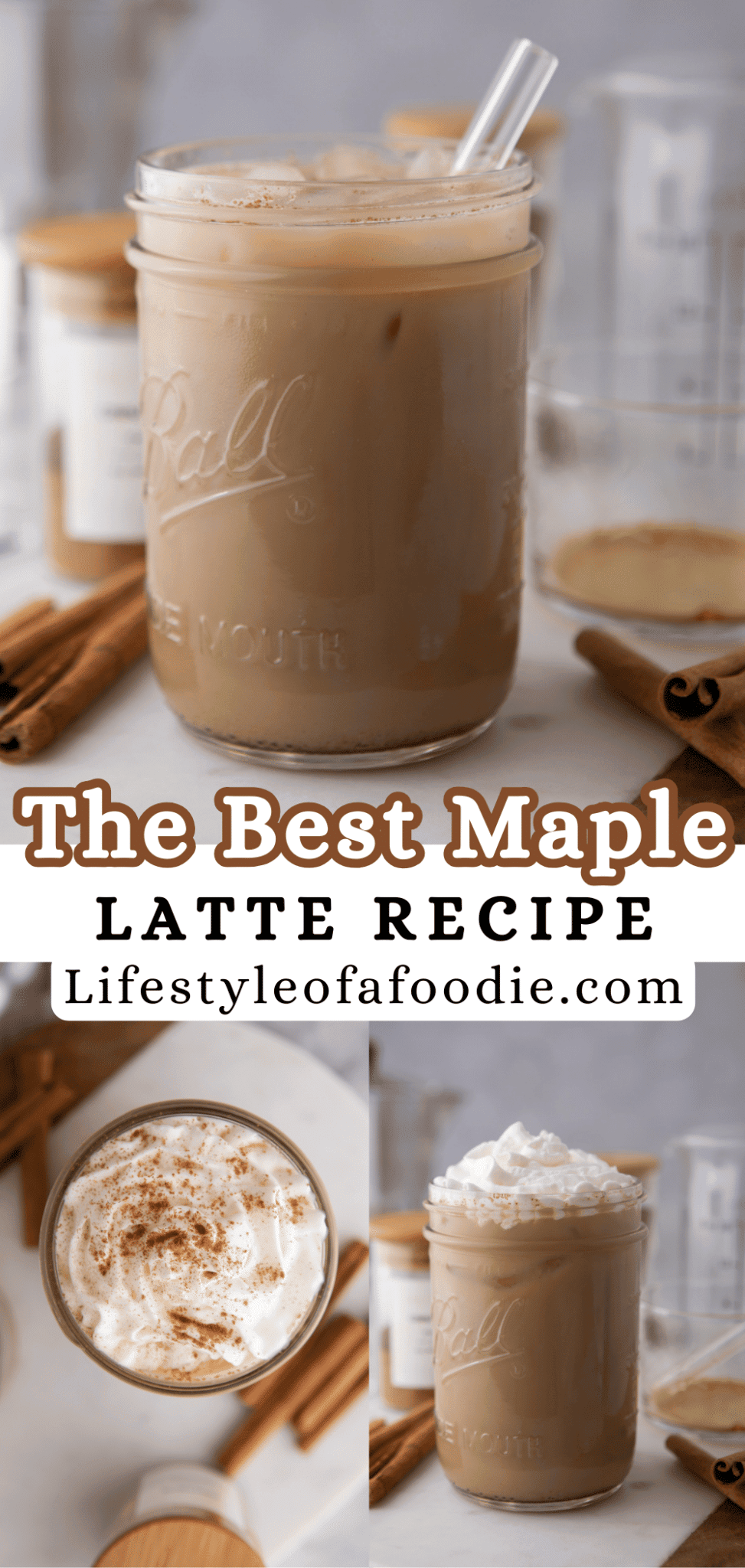 The Best Maple latte with real maple syrup (Hot & Iced) - Lifestyle of a Foodie