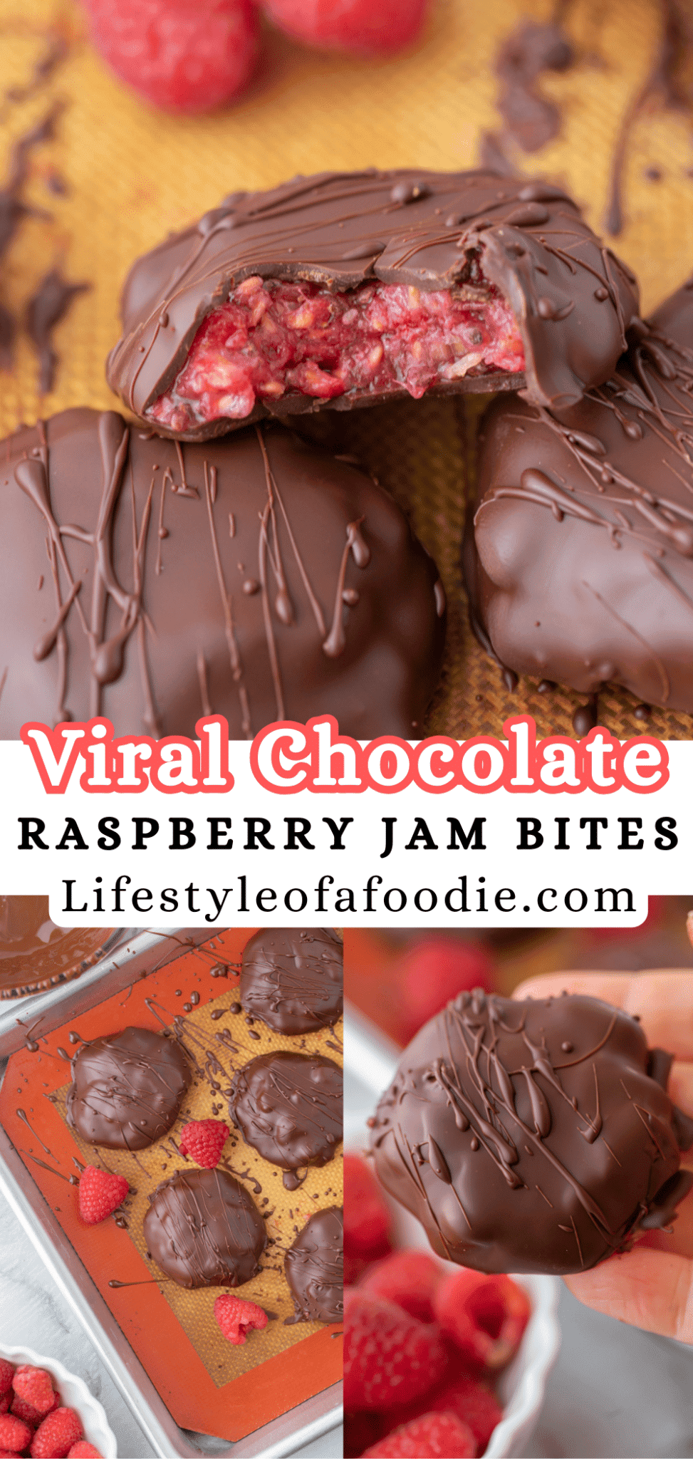 Easy Healthy Raspberry Jam Chocolate Bites Recipe - Lifestyle of a Foodie