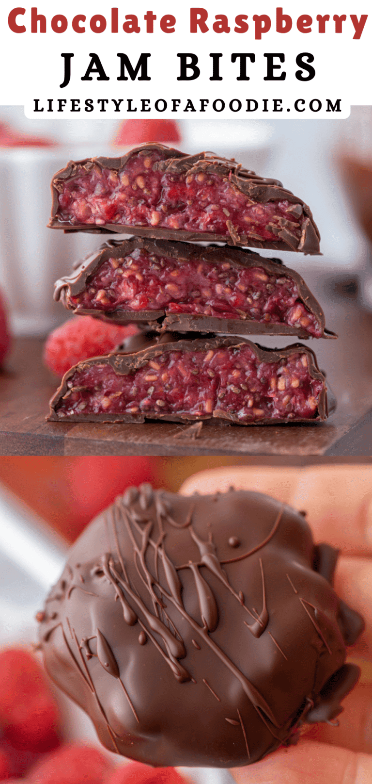 Easy Healthy Raspberry Jam Chocolate Bites Recipe - Lifestyle of a Foodie