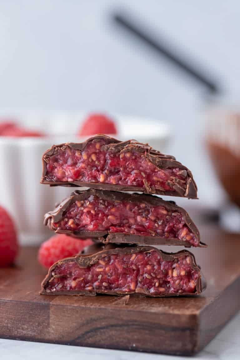 Easy Healthy Raspberry Jam Chocolate Bites Recipe - Lifestyle of a Foodie
