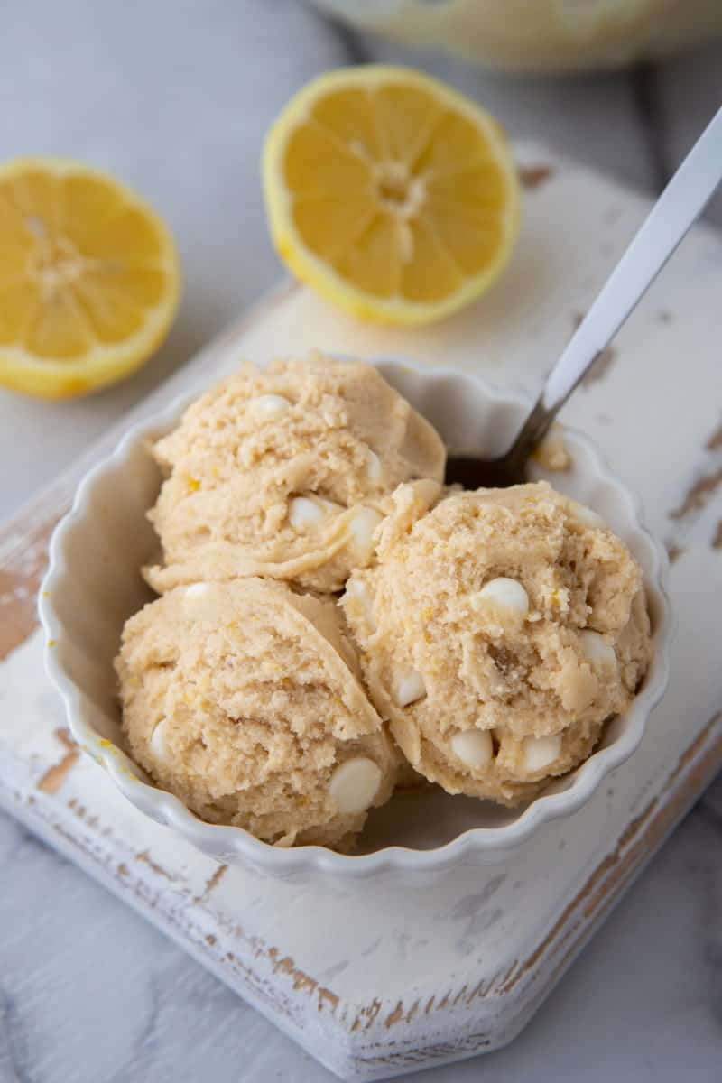 The Best Edible Lemon Cookie Dough Recipe - Lifestyle of a Foodie