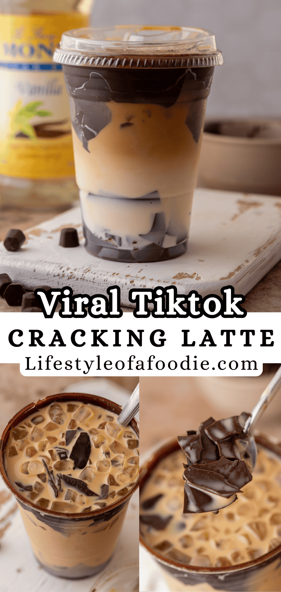 Tiktok Viral Iced Cracking Latte Copycat Recipe - Lifestyle of a Foodie