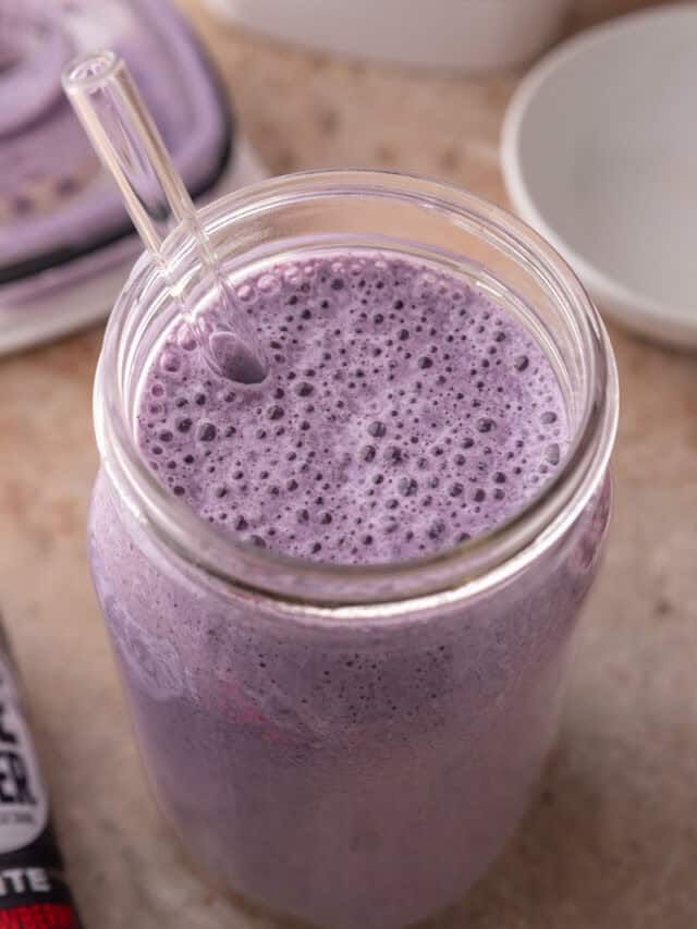 The Best Blueberry Protein Shake Recipe - Lifestyle of a Foodie