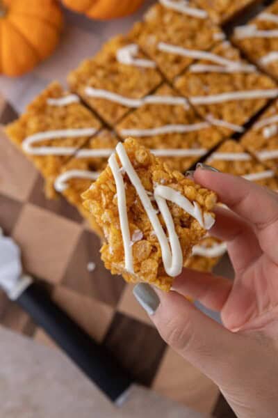 The Best Pumpkin Rice Krispie Treats Recipe - Lifestyle of a Foodie