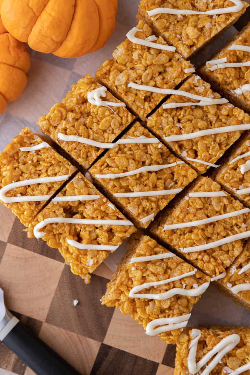 The Best Pumpkin Rice Krispie Treats Recipe - Lifestyle of a Foodie