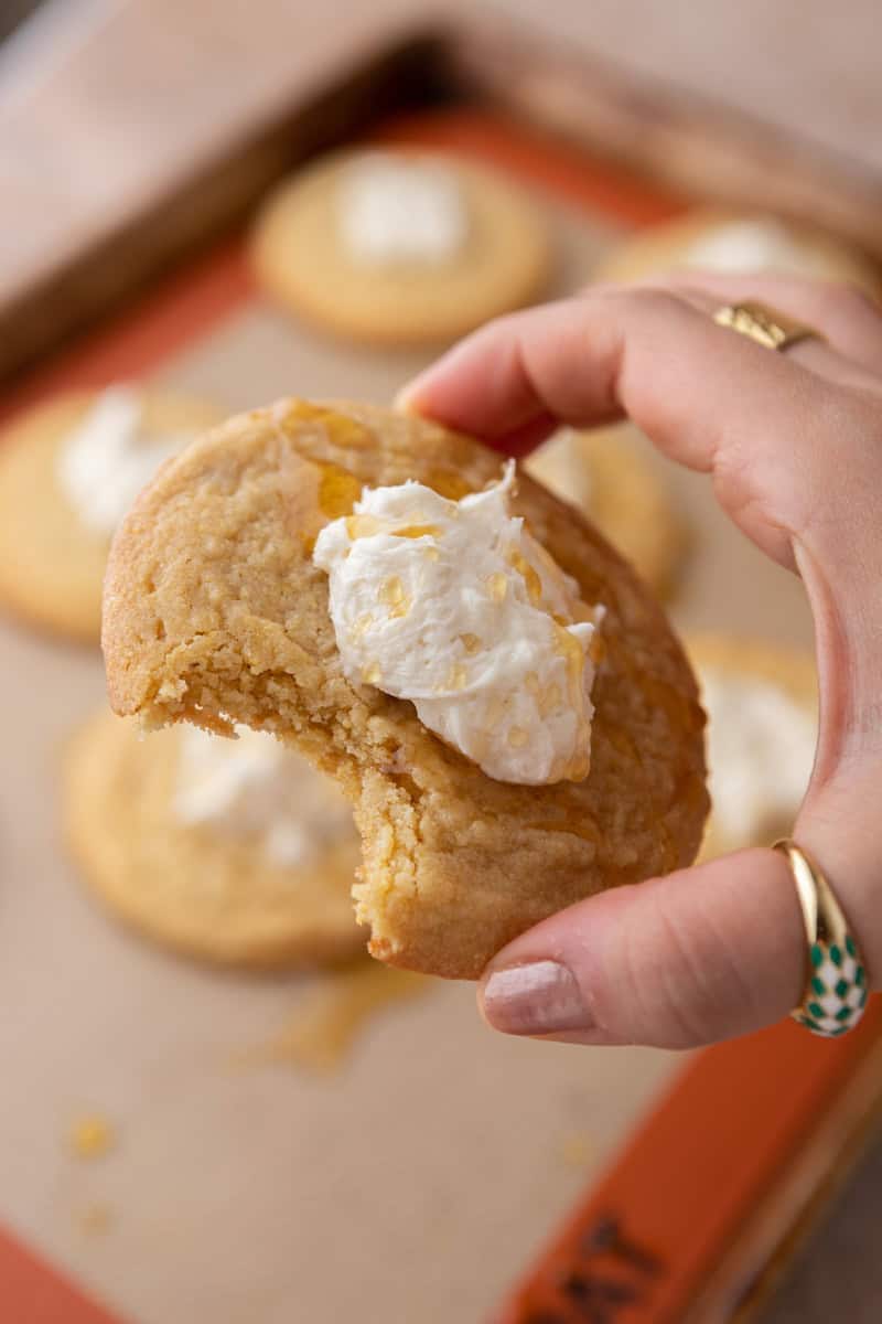 The Best CRUMBL Cornbread Cookies with Honey buttercream - Lifestyle of ...