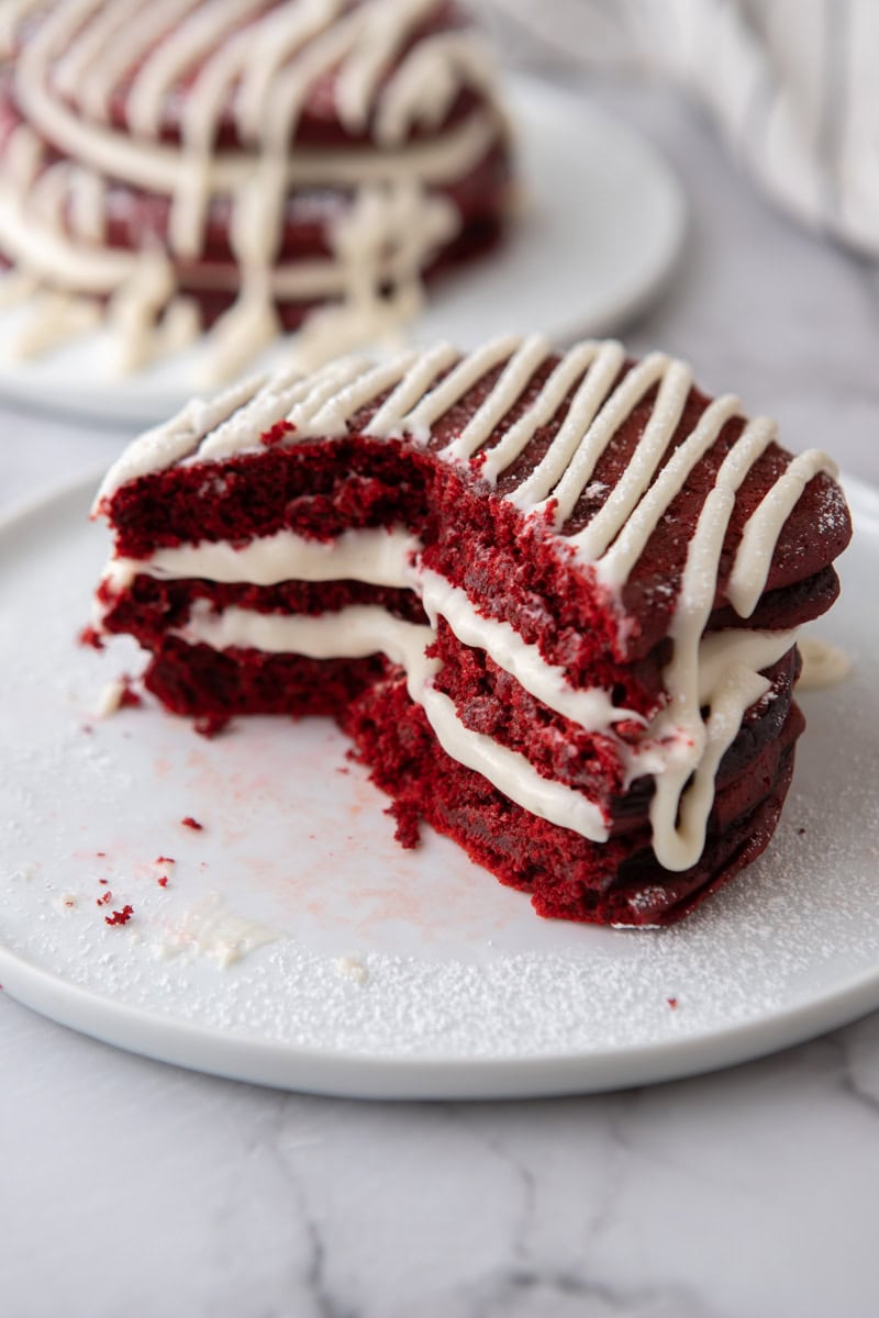 The Best Red Velvet Pancakes Recipe - Lifestyle of a Foodie
