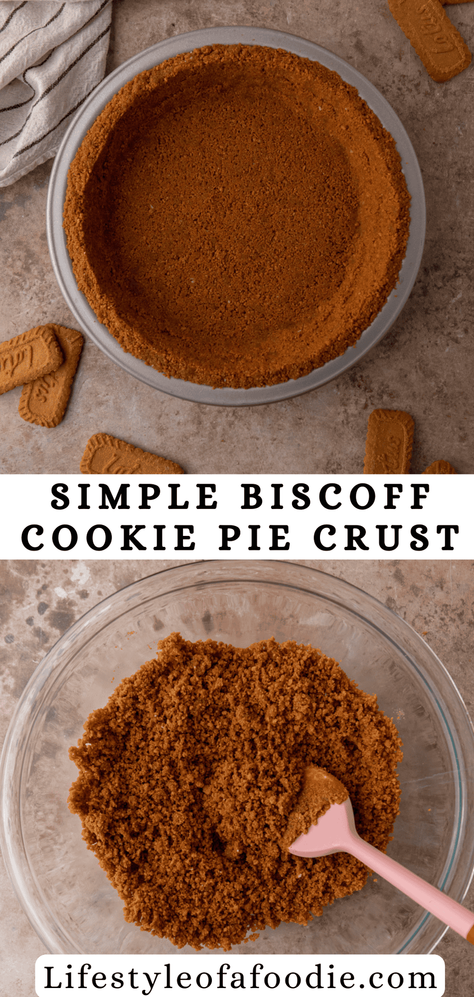 How to Make the Best Biscoff Pie Crust Recipe - Lifestyle of a Foodie