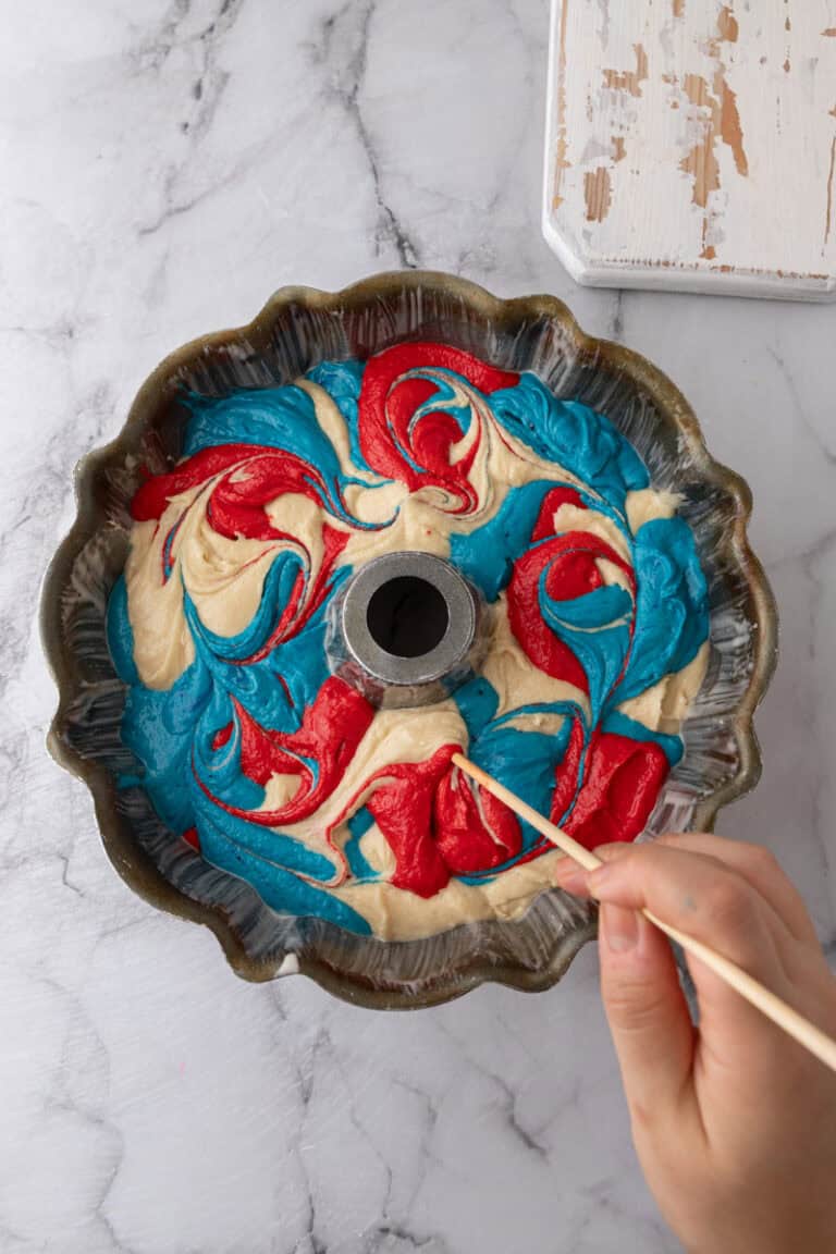 The Best Red White and Blue Bundt Cake Recipe - Lifestyle of a Foodie