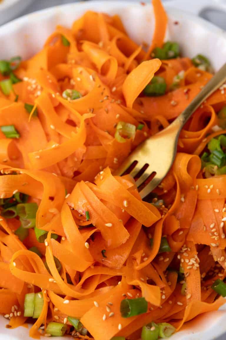 How to Make Viral Tiktok Carrot Ribbon Salad Recipe - Lifestyle of a Foodie