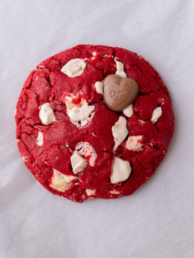 Single Serve Red Velvet Cookie with White Chocolate Chunks