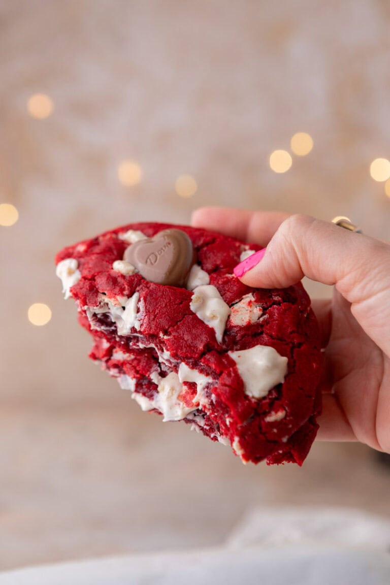 Single Serve Red Velvet Cookie with White Chocolate Chunks