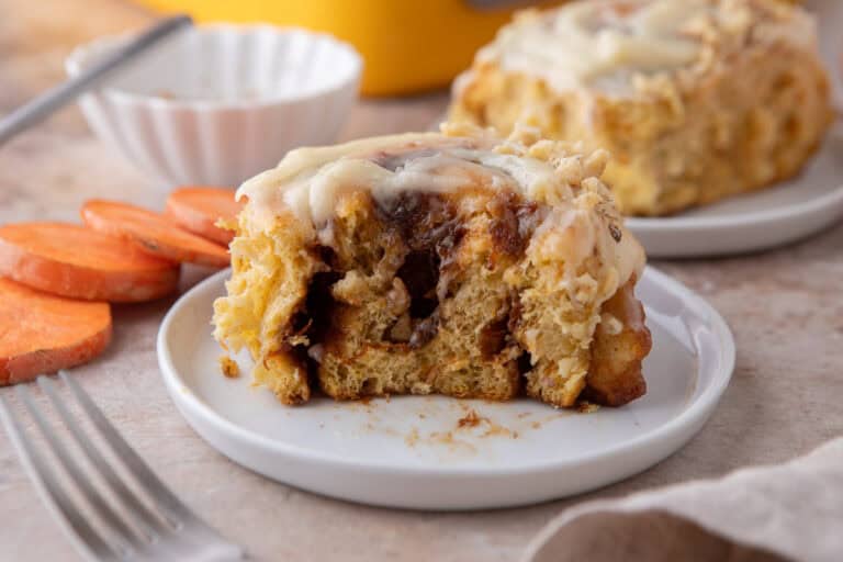 Carrot Cake Cinnamon Rolls (Tangzhong Brioche Dough)